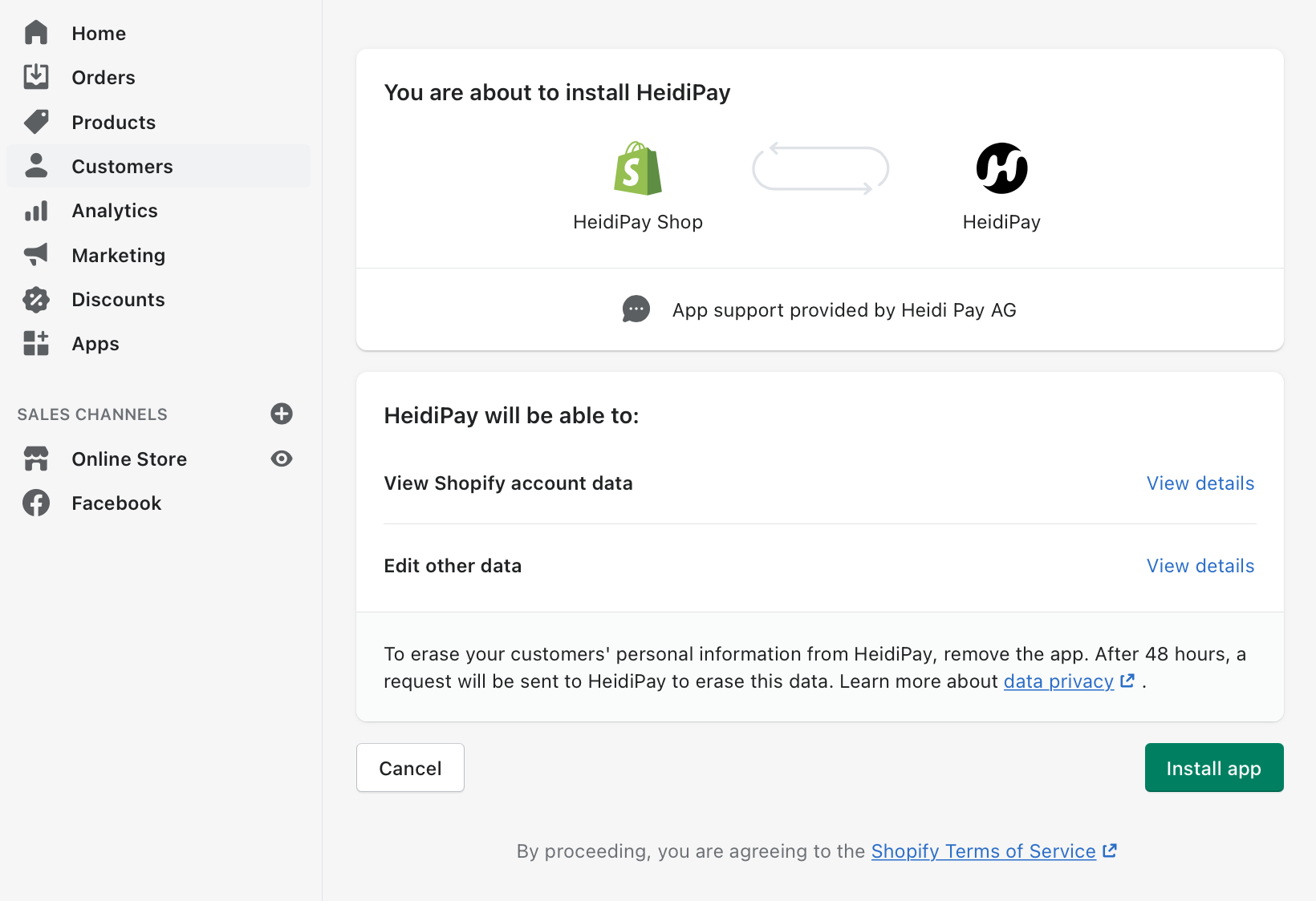 Install the HeidiPay module